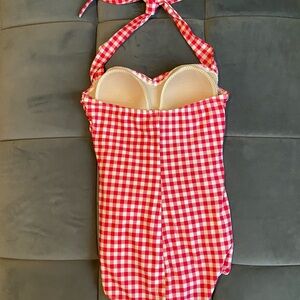Esther Williams | Swim | Esther Williams Red Gingham Halter Swimsuit ...
